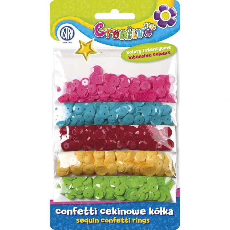 Confetti Sequins 5 Colour, 1000 Pieces - Eurocity