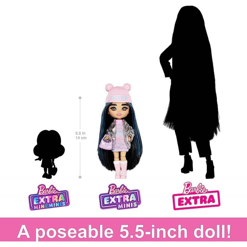 Barbie Extra Minis Travel Doll With Winter Fashion, Barbie Extra Fly ...