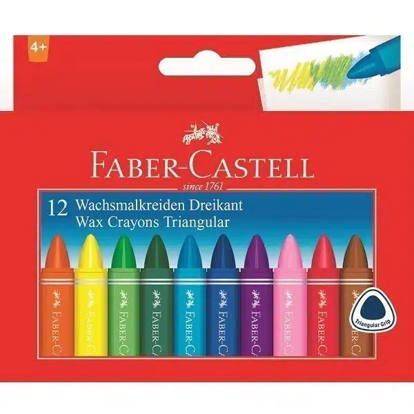Faber Castell Jumbo Wax Crayons X12 - Eurocity