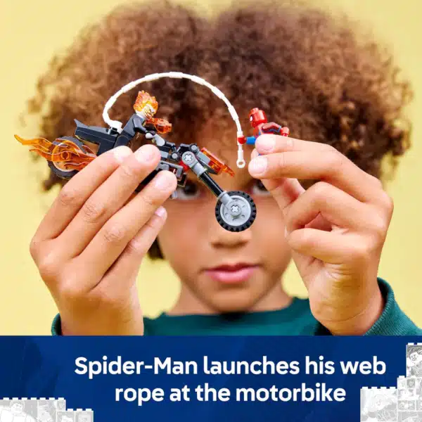 LEGO | Marvel Spider-Man vs. Ghost Rider Motorcycle - Superhero Toy w/a ...